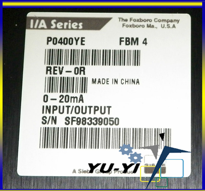 Foxboro P0400YE FBM 10 IA Series INPUT OUTPUT Module - 裕益科技自動化設備可程式編碼器PLC分散式控制系統DCS